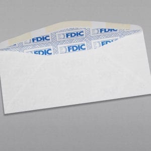 Custom #10 Security Tinted Envelopes (Blue) with Gum Adhesive