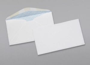 Custom Printed #6 3/4 Security Tinted (Blue) Envelopes w/ Gum Adhesive