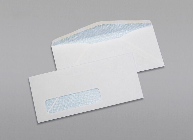 Custom #9 Window Security Tinted (Blue) Envelopes with Gum Adhesive